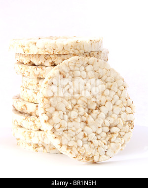 Stack of popped bread - healthy crispy bread Stock Photo - Alamy