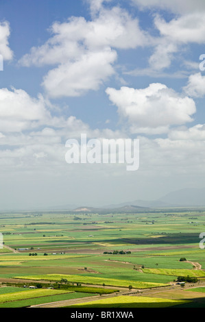 Australia, Queensland, North Coast, Inkerman. Coastal Plains from Mt ...