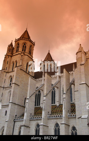 Notre Dame church at sunset, Dijon, France Stock Photo - Alamy