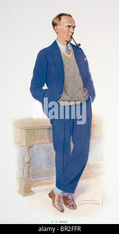 A.A. Milne (1882-1956), the author of "Winny the Pooh" with his son ...