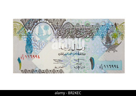 Banknote 1 Qatari riyal, Qatar Stock Photo - Alamy