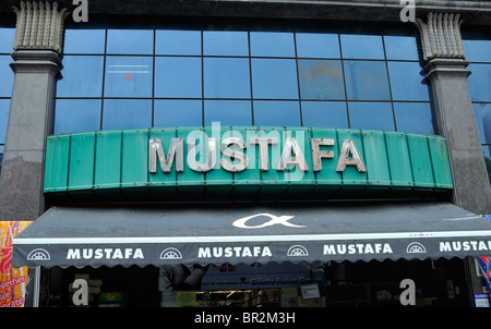 Sign for the famous Mustafa's department store in Little India ...