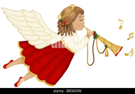 Angel Playing a Trumpet Stock Photo: 29372972 - Alamy