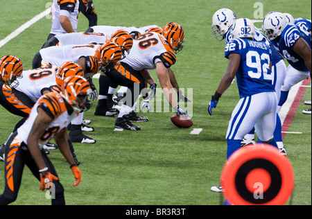 Cincinnati Bengals players line up over the ball during the NFL ...