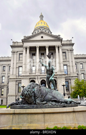 Closing Era statue, State Capitol Building, Denver, Colorado, United ...
