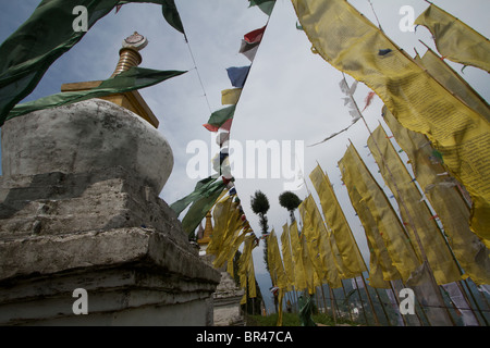 India; Sikkim; Pelling, Sangachoeling Gompa, buddhist monastery Stock ...