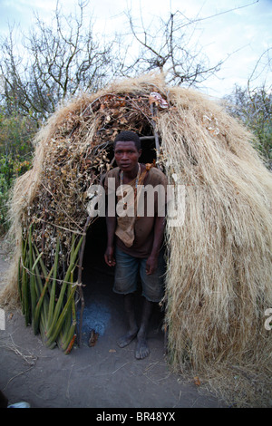 Hadzabe tribe house, Lake Eyasi area, Tanzania, Africa Stock Photo - Alamy