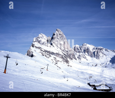 Piste and Chair lift Seceda Col Raiser Selva Val Gardena Dolomites ...