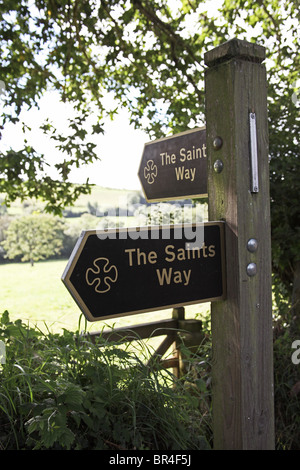 The Saints Way, Direction Sign Stock Photo - Alamy