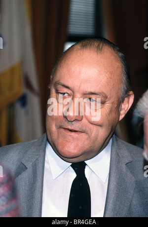 Robert Muldoon Prime Minister of New Zealand chairs a 1981 cabinet ...