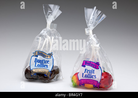 Cellophane packet of Dobsons Bonfire Lollies Stock Photo - Alamy