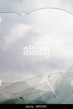 window window frame glass broken glass glass splinters broken shards ...