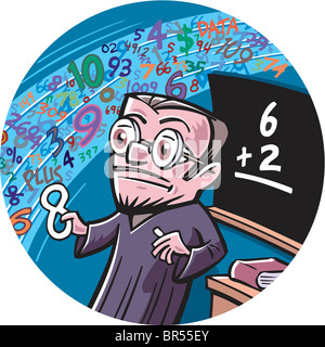 brainy man cartoon Stock Vector Art & Illustration, Vector Image ...