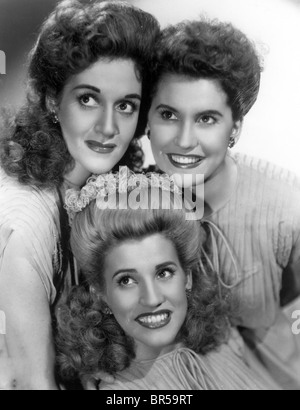 ANDREWS SISTERS - US vocal trio with from left: Maxine, LaVerne and ...