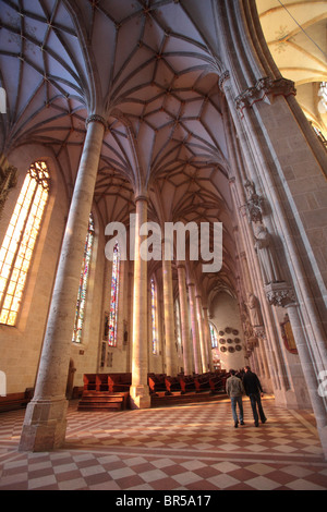 Interior of grand cathedral in Germany, Europe. Old european ...