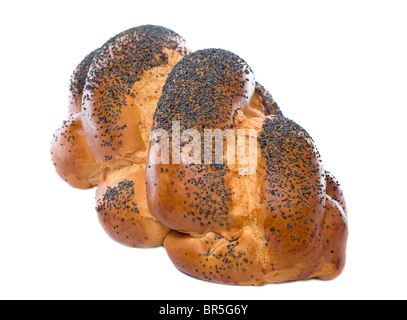 white twist long loaf isolated on white background Stock Photo - Alamy