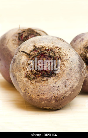 Three sweet red beets, close-up, on a white background Stock Photo - Alamy