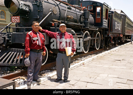 Steam locomotive at the Museo Nacional de los Ferrocarriles Mexicanos ...