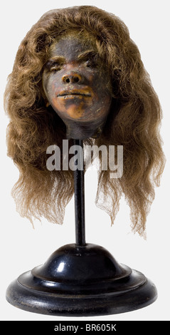 South American Indian Shrunken Head, Jivaro Tribe, Amazonia. Artist ...