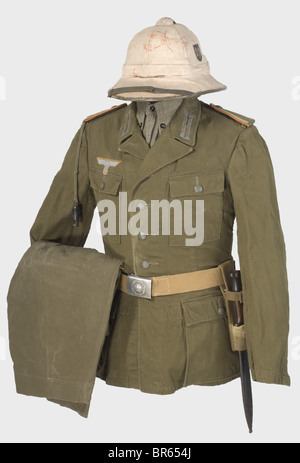 A tropical uniform for a military police NCO., A white-painted tropical ...