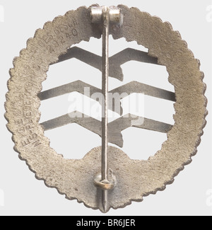 Oberfeldwebel Hans Richter - A Large NSKF Glider Pilot Badge., Silver ...