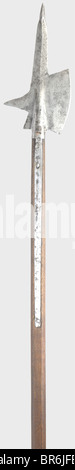 A Swiss sempach-type halberd, 17th century. Sturdy spear point with ...