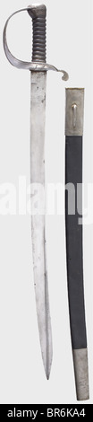 A model 1856 cutlass., Slightly curved single-edged blade with a double ...
