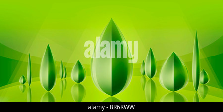 A large group of three-dimensional abstract bay leaf shapes Stock Photo ...