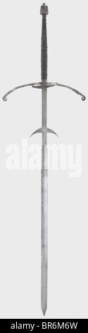 A German two-handed sword,circa 1600. Massive blade with long ricassos ...