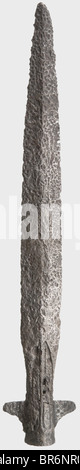 A German winged lance, 9th/10th century Broad, lightly ridged blade ...