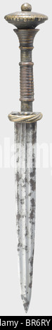 A German Landsknecht dagger, circa 1510/20. Slender double-edged blade ...
