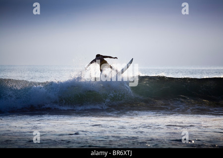 A Young man surfing a 4ft wave Stock Photo - Alamy