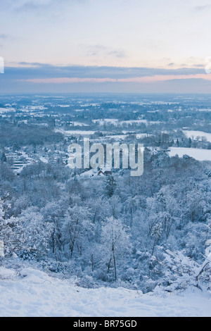January snow scenes in Reigate, Surrey, England Stock Photo - Alamy