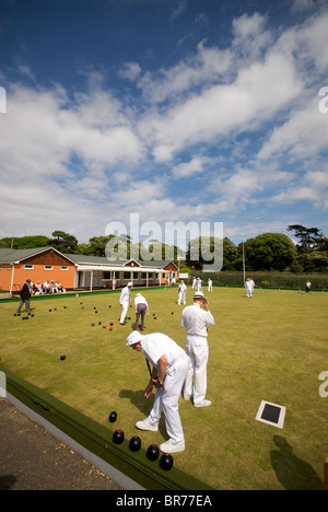 Clevedon North Somerset UK Bowls Club Green Stock Photo - Alamy