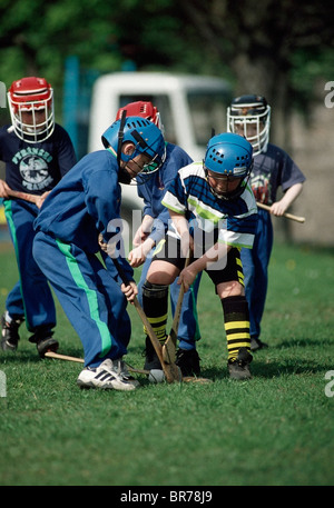 Children Playing Gaelic Sport Of Hurling, Ireland Stock Photo - Alamy