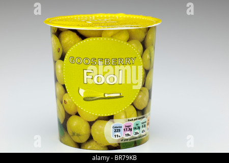 Carton of Gooseberry fool desert Stock Photo - Alamy