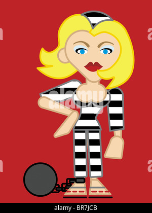 An prison inmate with a ball and chain Stock Photo: 18920147 - Alamy