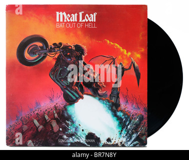 Bat Out Of Hell - Meat Loaf Vintage vinyl album cover Stock Photo - Alamy