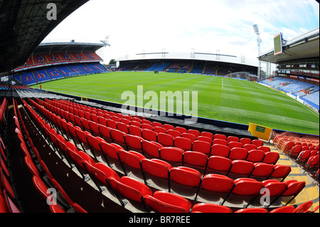 A general view of seating at Selhurst Park, home to Crystal Palace ...