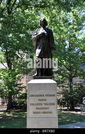 Statue of Rev. Abraham Pierson, Old Campus of Yale College, New Haven ...
