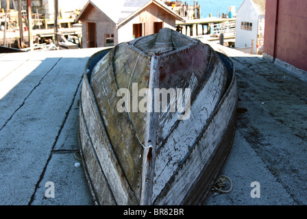 Old broken-down boat, small sand beach, harbour, Cascais, Lisbon, Portugal, Europe Stock Photo ...