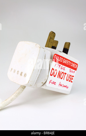 An electrical plug socket with a PAT Test sticker Stock Photo - Alamy