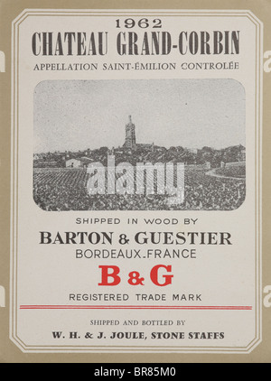 old bordeaux wine label Stock Photo: 31527561 - Alamy
