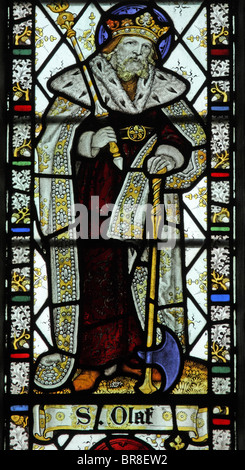 A stained glass window by C E Kemp & Co. depicting Cornish Saints ...