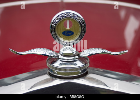 A Boyce Moto Meter radiator cap for a vintage Ford Model T Stock Photo ...