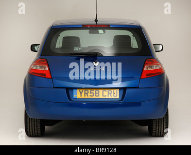 French car Renault Megane rear view. Rear window of car with windscreen ...