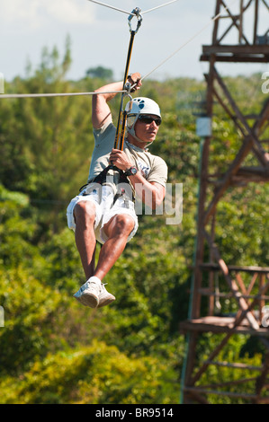 Mexico, Cozumel. Adventure Park zip lining, Isla de Cozumel (Cozumel ...
