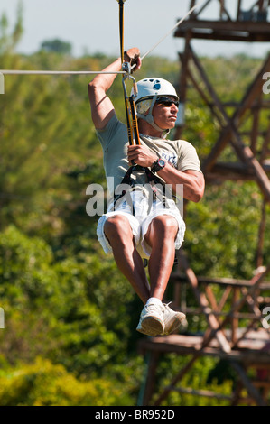Mexico, Cozumel. Adventure Park zip lining, Isla de Cozumel (Cozumel ...