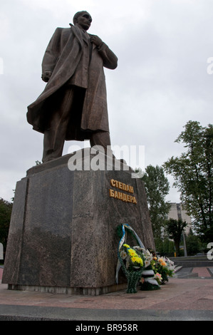 Monument to the Hero of Ukraine to Stepan Bandera. Truskavets. Ukraine ...