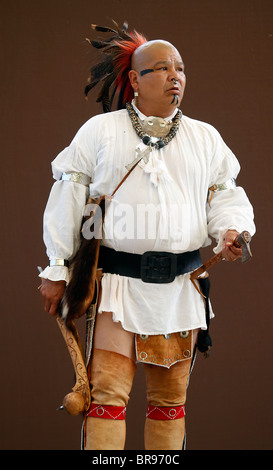 Portrait of a Cherokee man, member of the Warriors of AniKituhwa group ...